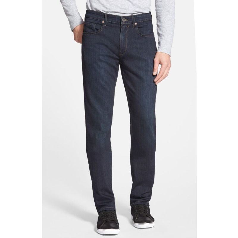 Dark Blue Non-Stretch Custom Jeans for Men - Tailored Fit | CustomJeans.io